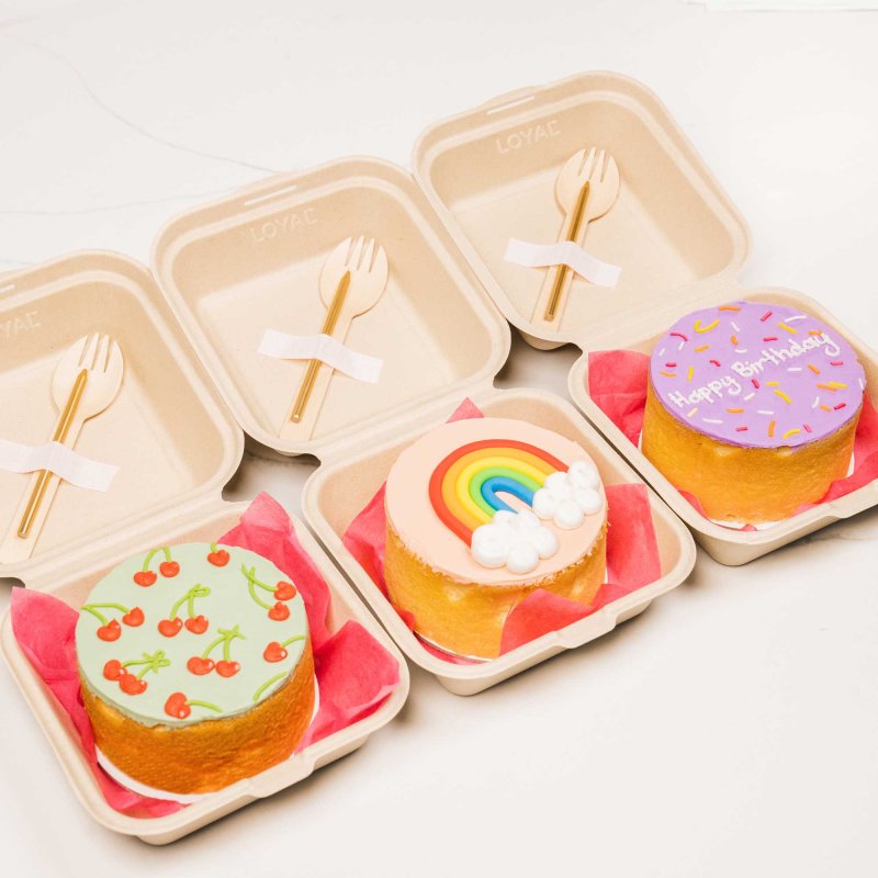 Loyal - Bento To Go Box - 6" x 6" x 3" High | Lollipop Cake Supplies