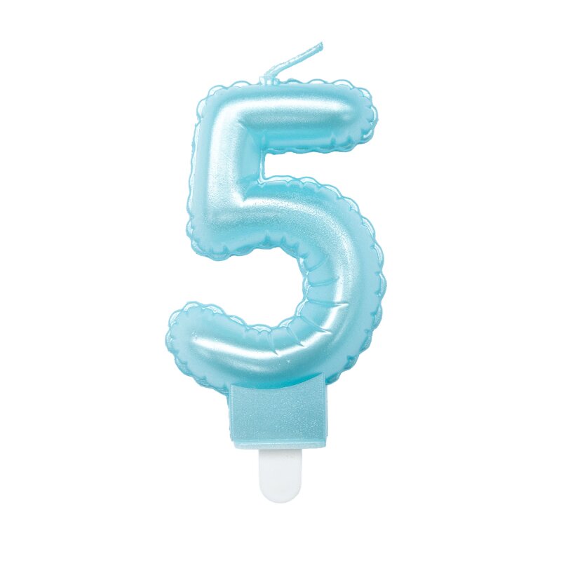 LOYAL - Balloon Number Candle - Metallic Blue - 0-9 | Lollipop Cake ...