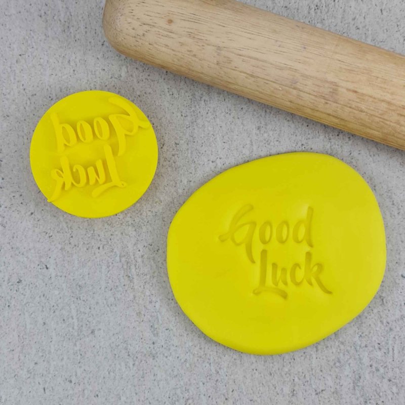 Custom Cookie Cutters - Good Luck - Embosser | Lollipop Cake Supplies