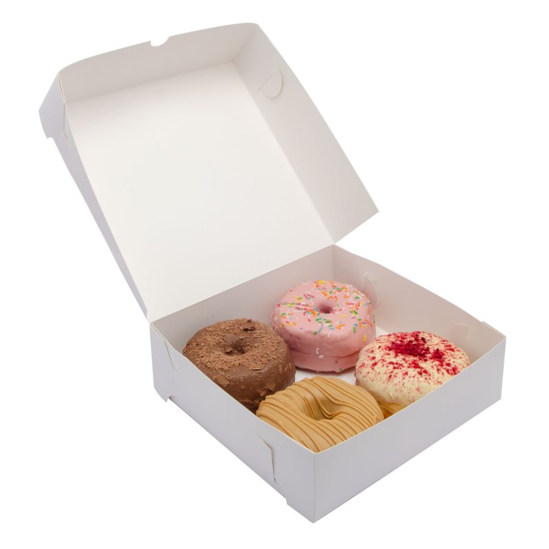 Donut Box - Holds 4 | Lollipop Cake Supplies
