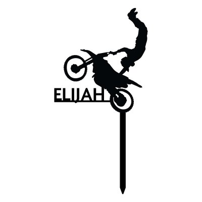 Acrylic Cake Topper - Customisable - Motorcross Rider | Lollipop Cake ...