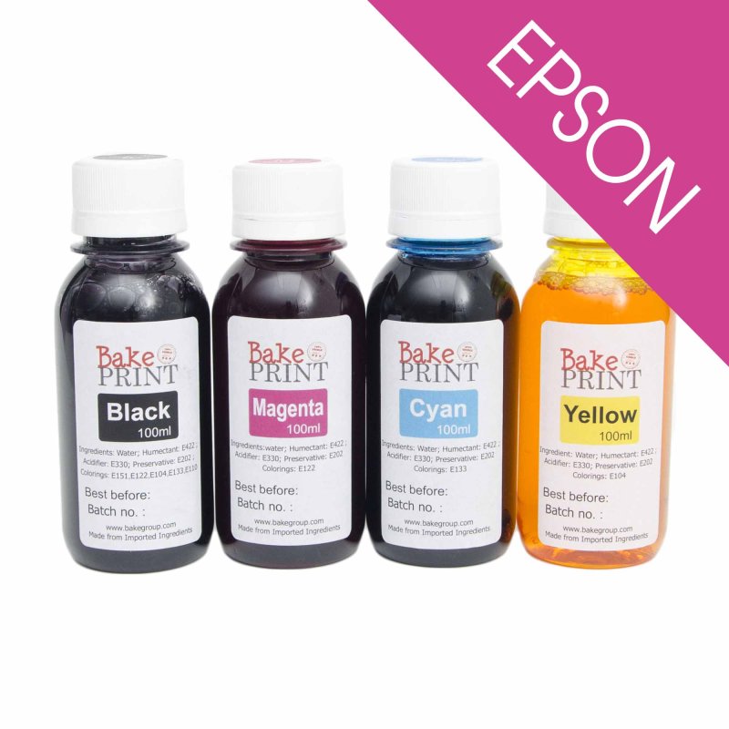 Edible Ink Refill Bottles - 100g - EPSON Printers | Lollipop Cake Supplies