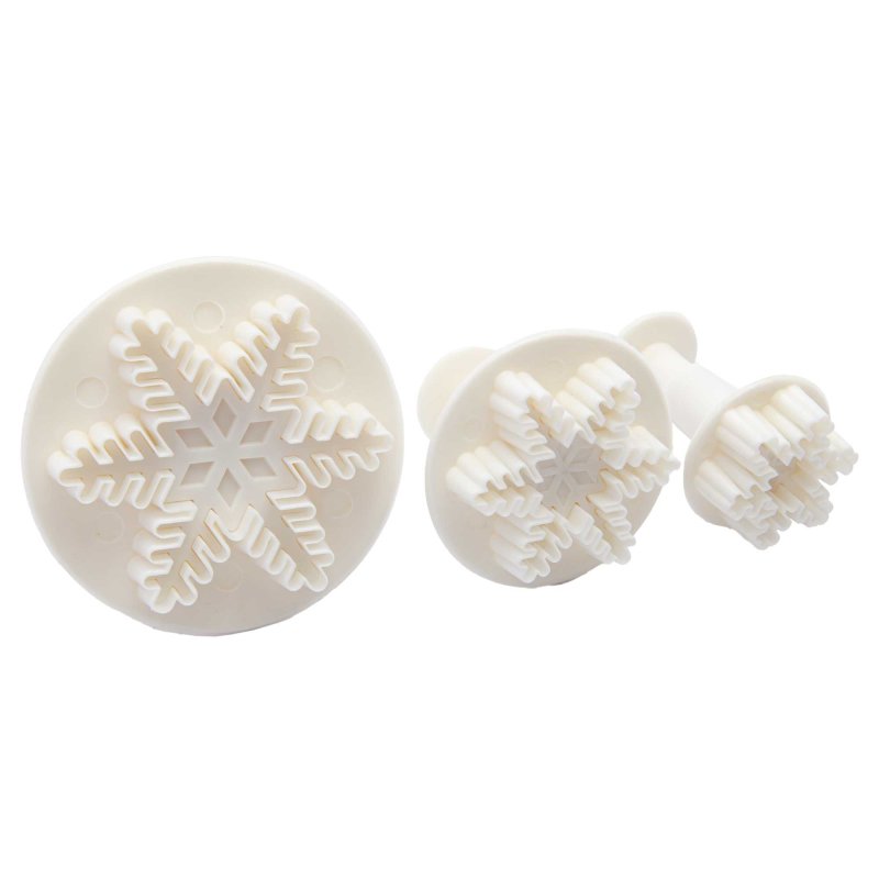 Snowflake Plunger Cutter Set - Set of 3 | Lollipop Cake Supplies
