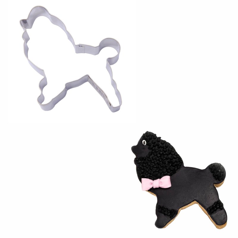 Poodle Stainless Steel Cookie Cutter | Lollipop Cake Supplies