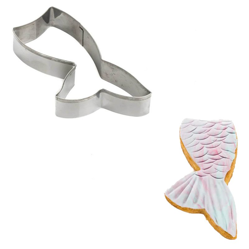Mermaid Tail Stainless Steel Cookie Cutter | Lollipop Cake Supplies