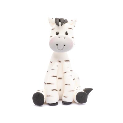 Fondant Figurine Cake Topper - Zebra | Lollipop Cake Supplies