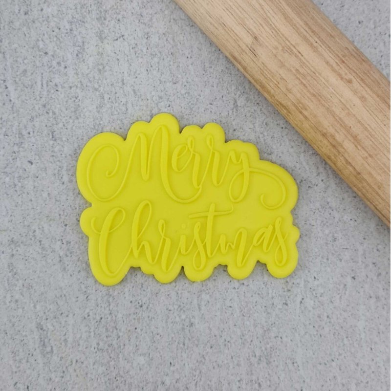 Custom Cookie Cutters - Merry Christmas - Cutter and Debosser Set ...
