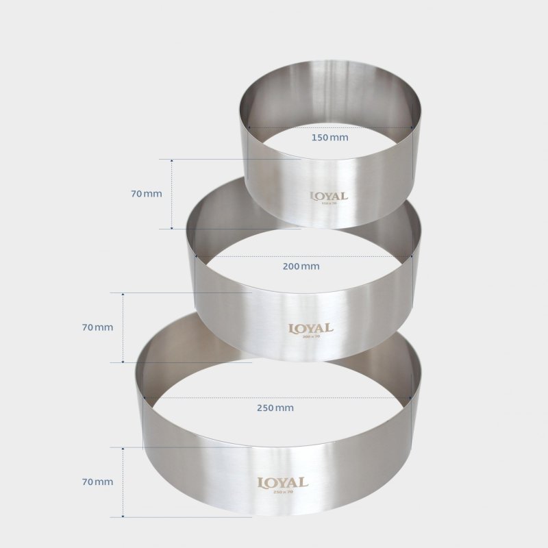 LOYAL | Stainless Steel Food Ring | Round | Lollipop Cake Supplies