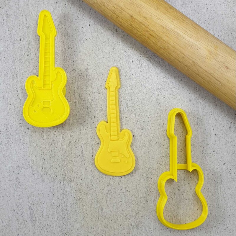 Custom Cookie Cutters - Electric Guitar - Cutter and Embosser Set ...