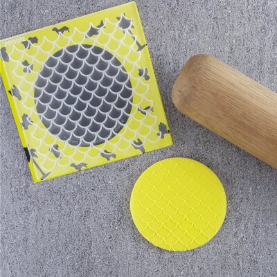 Custom Cookie Cutters - Scales - Pattern Plate | Lollipop Cake Supplies