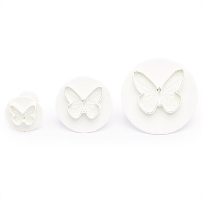 PME - Pretty Butterfly Plunger Cutter - Set of 3 | Lollipop Cake Supplies
