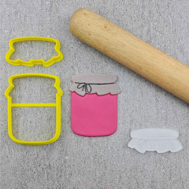 Custom Cookie Cutters - Jam Jar - Cutter and Debosser Set | Lollipop ...