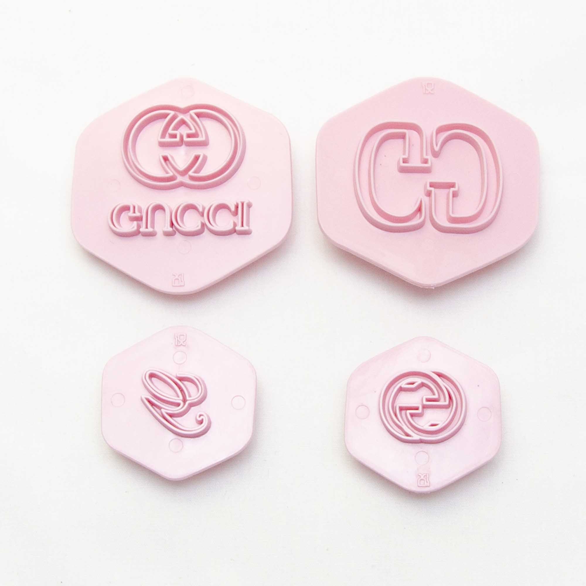 Gucci Logo Fondant Cutter Set of 4 | Lollipop Cake Supplies