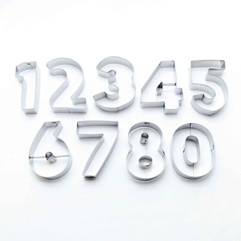 Sweet Themes Stainless Steel Number Cutter Set (9pc) | Lollipop Cake ...