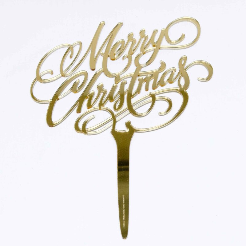 Merry Christmas Acrylic Cake Topper Lollipop Cake Supplies