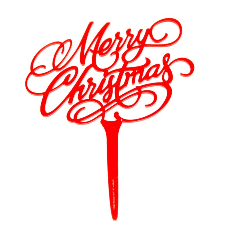 Merry Christmas Acrylic Cake Topper Lollipop Cake Supplies