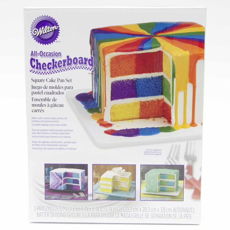 Wilton All Occasion Checkerboard Cake Pan Set - Square | Lollipop Cake ...