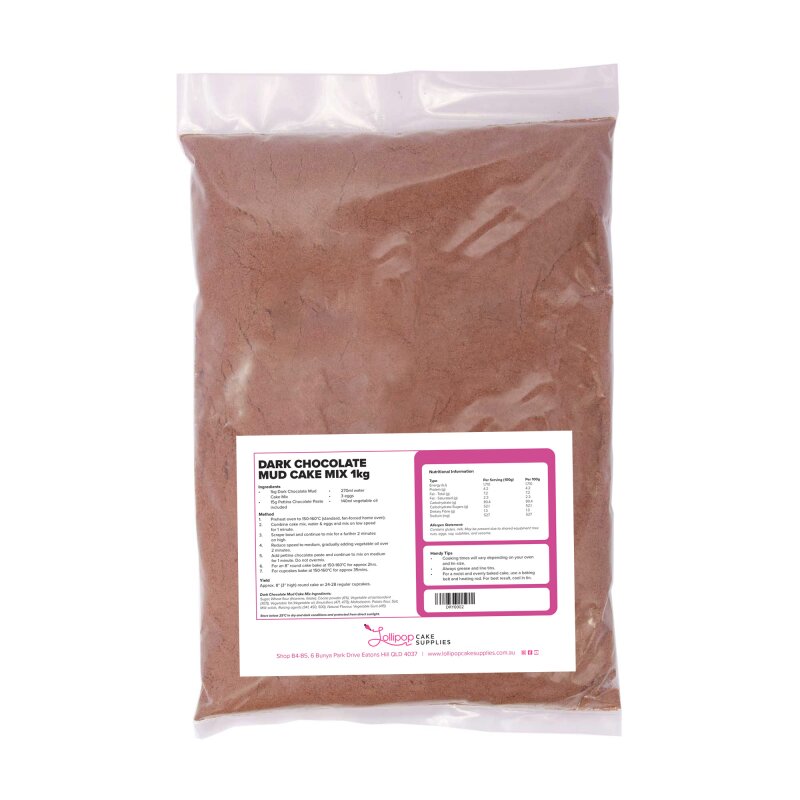 Bakels Dark Chocolate Mud Cake Mix | Lollipop Cake Supplies